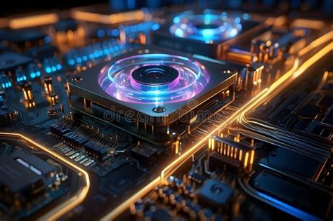 A Visually Stunning Rendering Of Its Shiny Fiber Optics Pattern Stock Image Image Of