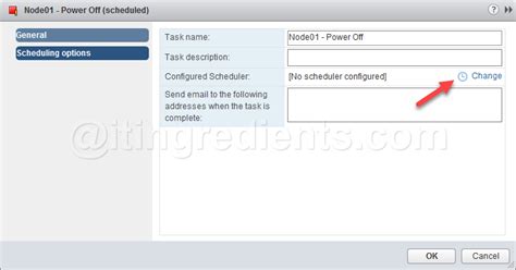 Vmware Scheduled Task To Power Off And Power On Virtual Machine