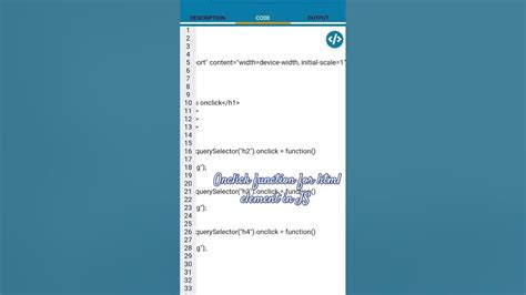 Onclick Function To Html Element In Js Ctutorialbynaziasohail Youtube