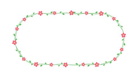 붉은 꽃 프레임 테두리가 있는 타원형 녹색 덩굴 꽃 식물 디자인 벡터 그림 0명에 대한 스톡 벡터 아트 및 기타 이미지 0명 귀여운 꽃 식물 Istock