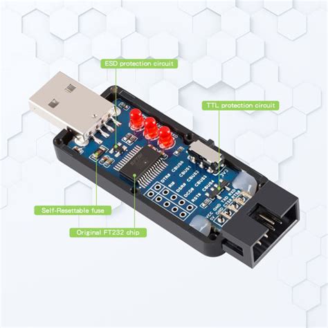 GetUSCart JESSINIE Industrial USB To Serial Adapter UART Serial Adapter FT RL Serial To USB