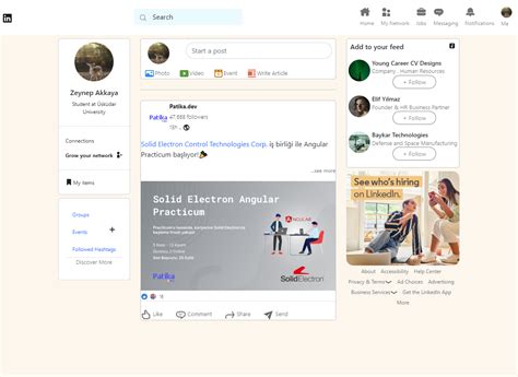 Github Zeynep Ak Bootstrap Linkedin Clone