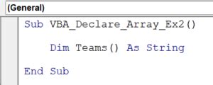 VBA Declare Array Excel Step By Step Examples How To Use