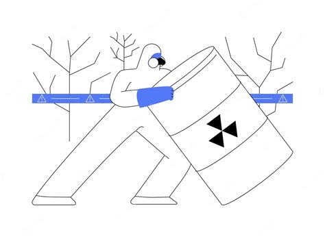 유해 폐기물 처리 추상 개념 벡터 일러스트 레이 션 프리미엄 벡터