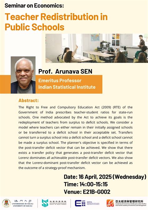 Fss Deco Seminar Teacher Redistribution In Public Schools Faculty Of Social Sciences