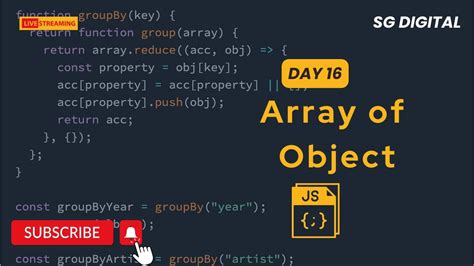 Array Of Object In Day 16 Js Tutorial For Beginners In Hindi Web Design Sg Digital Youtube