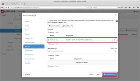 How To Launch An Openstack Instance Using Horizon Dashboard