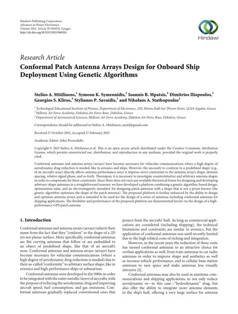 Pdf Conformal Patch Antenna Arrays Design For Onboard Ship Deployment