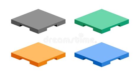 Pallet Plastic Icon Pallet For Warehouse Storage Concept Stock Vector Illustration Of