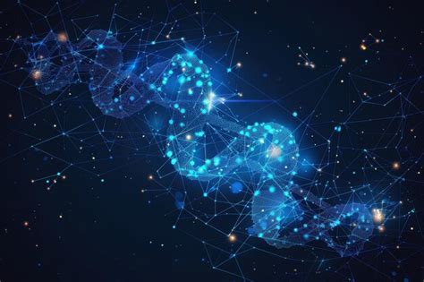 Abstract Medical Background Vector Art Featuring Molecular Structure And Digital Connections