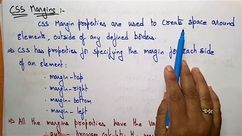 Css Margin Tutorial Css Tutorials Cascading Style Sheets Lec 04 Bhanu Priya Youtube
