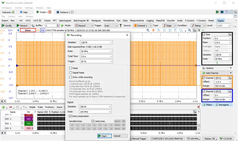 Long Duration Data Saving With Analog Discovery 2 Waveforms Test And Measurement Digilent