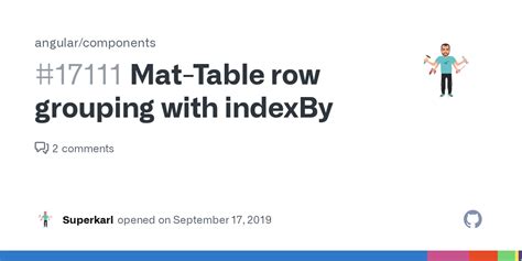Mat Table Row Grouping With Indexby · Issue 17111 · Angularcomponents