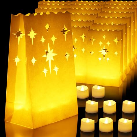 The Party Aisle™ Luminary Bags With Flameless Candles 24 Led Tea