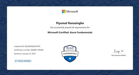 Piyumal Ranasinghe On Linkedin Microsoftcertified Azurefundamentals