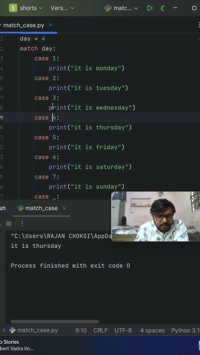 match case statement in python python coding shorts programminglanguage