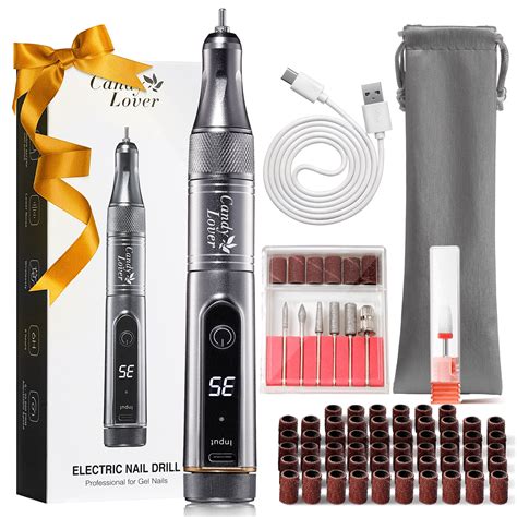 Candy Lover 35000 Rpm Nail Drill Cordless Electric Nail Drill Kit