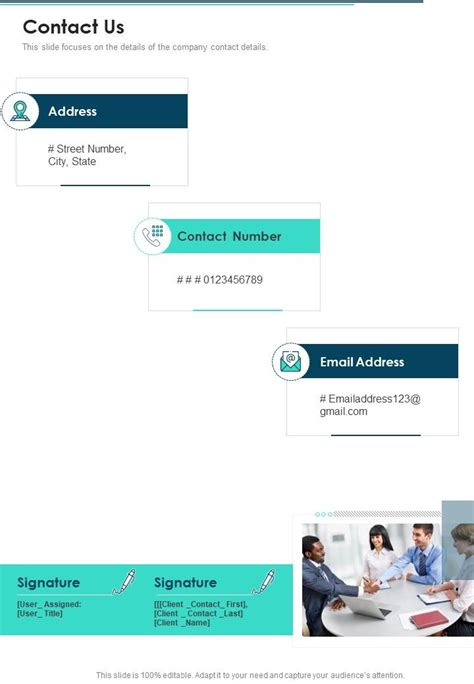 Contact Us Market Analysis Proposal One Pager Sample Example Document Presentation Graphics