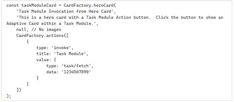 Nodejs How To Use Task Module In Teams To Show Interactive Charts Stack Overflow