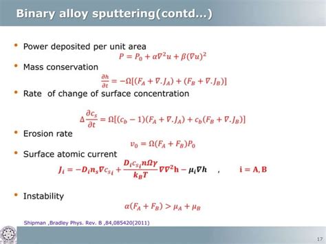 Ion Beam Nanopatterning Of Binary Alloy Pptx Chemistry Science