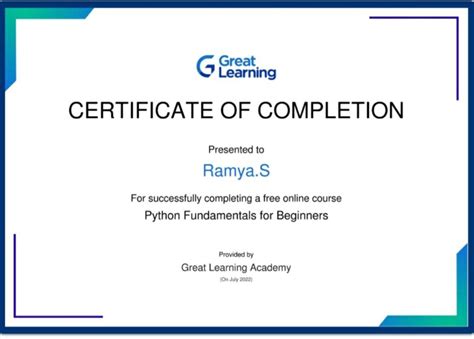 Ramya S On Linkedin Greatlearningacademy Greatlearning Python Learning