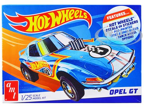 Skill 2 Model Kit Hot Wheels Opel Gt 3 In 1 Kit 1 25 Scale Model Amt