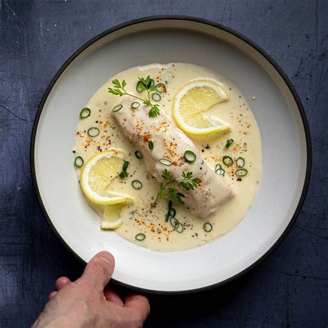 Salmon And Veloute Sauce Recipe By French Cooking Academy