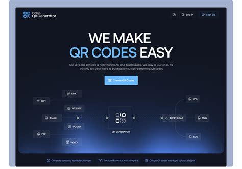 QR Code Generator SAAS Ui Ux Behance