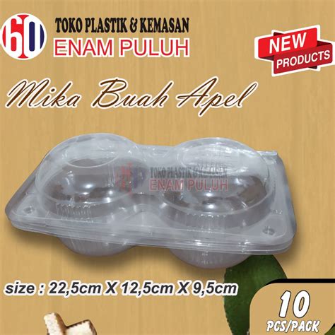 Jual Mika Buah Apel Isi 2 Mika Apel Mika Jeruk Mika Buah Tebal Bening Hemat Berkualitas Isi