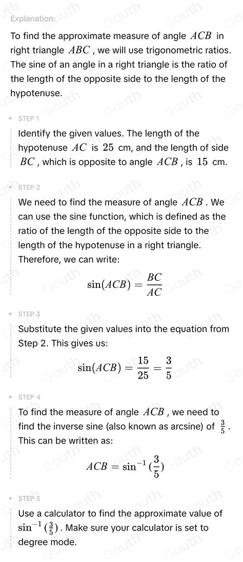 solved the length of the hypotenuse line segment ac in right which