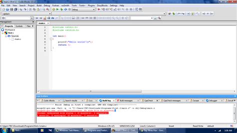 code block lỗi mingw32 gcc exe error createprocess no such file or