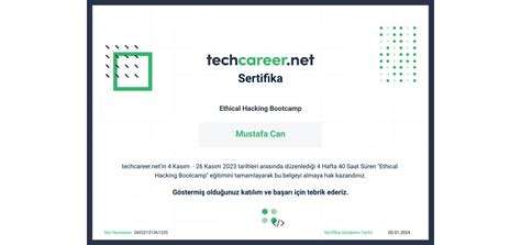 mustafa can on linkedin ethical hacking bootcamp