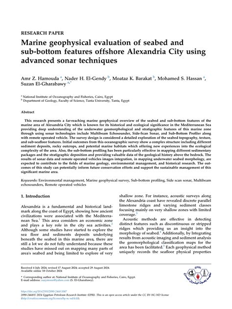 pdf marine geophysical evaluation of seabed and sub bottom features
