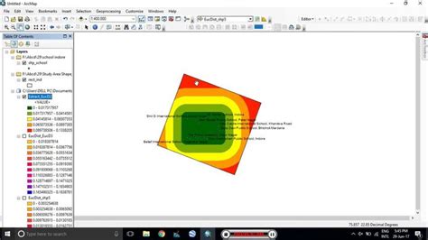 ESRI ArcGIS Spatial Analysis Euclidean Distance With Study Area Extent Spatial Analysis