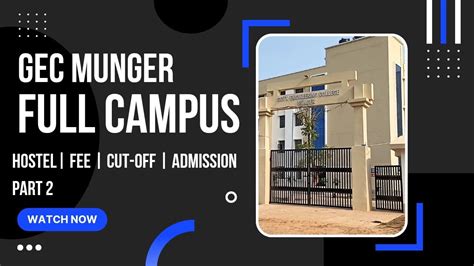 Government Engineering College Munger Hostel Cut Off Admission Fee Gec Munger