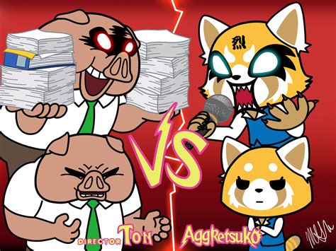 Aggretsuko Retsuko Vs Ton By Vezoham On Deviantart
