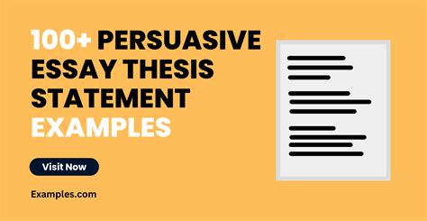 Thesis Statement For Persuasive Essay 99 Examples Pdf Tips