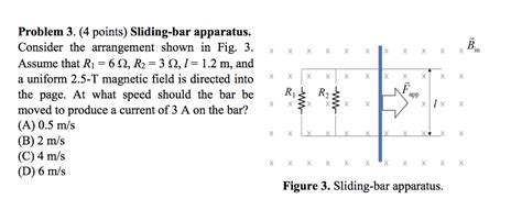 Solved Problem Points Sliding Bar Apparatus Consider Chegg Com