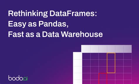 Can Dataframes Be As Easy As Pandas And As Fast As A Data Warehouse Bodoai