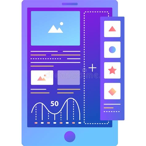 App Development Vector Phone Icon Flat Design Stock Vector Illustration Of User Digital