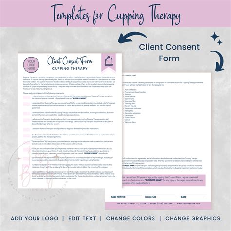 Cupping Therapy Business Form Templates Editable Massage Therapy Intake And Consent Form Vacuum