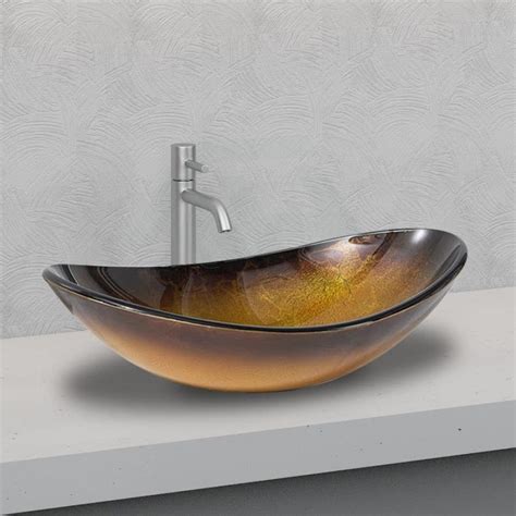 Oval Above Counter Glass Basin Myhomeware