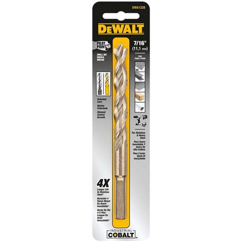 Dewalt 716 In X 5 12 In L Cobalt Steel Pilot Point Drill Bit 1 Pc
