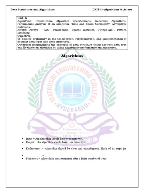 Unit 1 Dsa Pdf