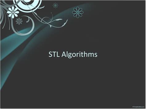 Stl Algorithms Ppt