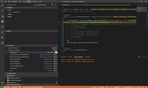 pwa extensionhost debug control sometimes disappears · issue 148