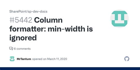 Column Formatter Min Width Is Ignored · Issue 5442 · Sharepointsp