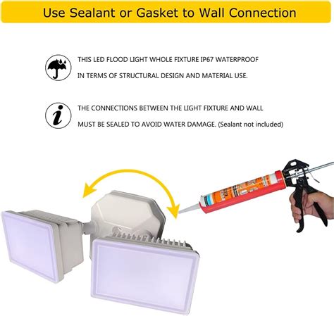 Luz De Inundación Regulable Controlada Por Interruptor Luz De Seguridad Led Exterior Con Cable