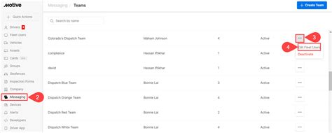 how to add or remove users from a messaging team motive help center