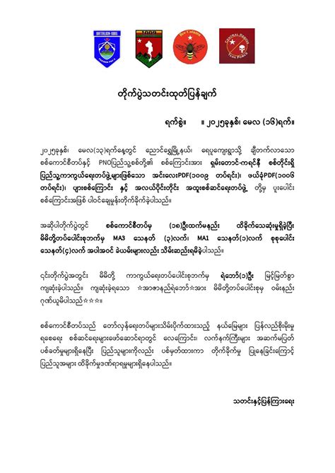 Battalion Battalion 1006 Pekhon Peoples Defence Force 2